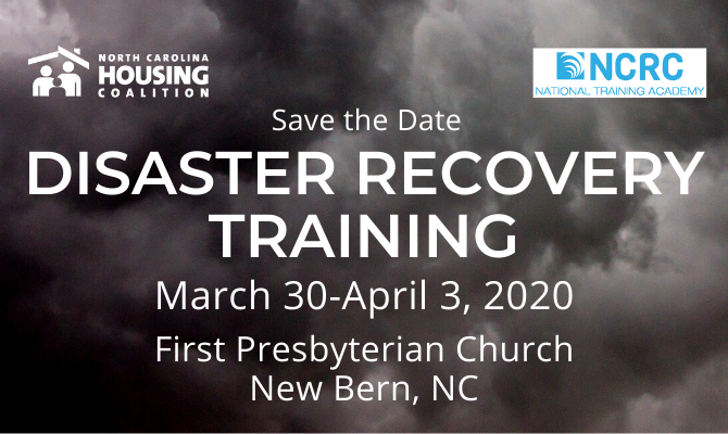 Save the Date: Disaster Recovery Training – North Carolina Housing ...